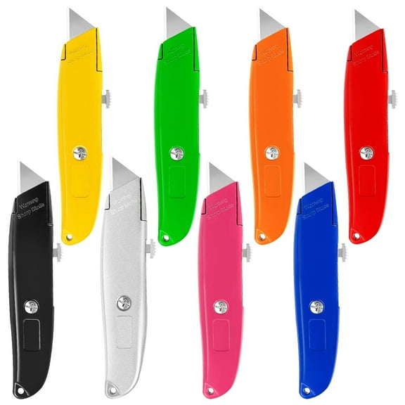 One-second Retractable Utility Knife, EDC Box Cutter Retractable Pocket ...