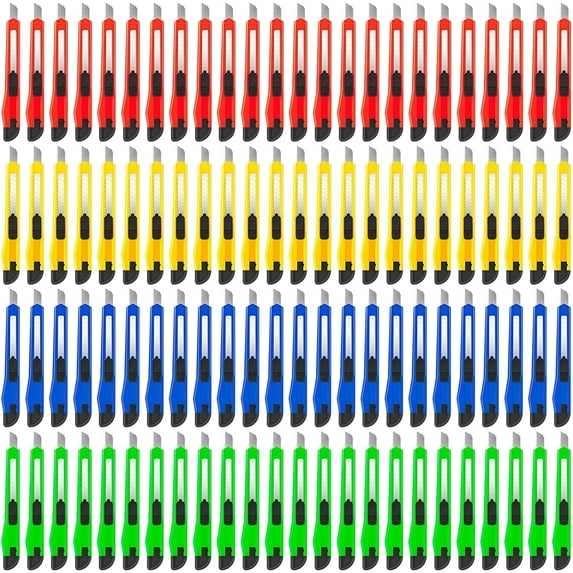 DIYSELF 96-Pack Utility Knife – Premium Box Cutters, Retractable Razor ...