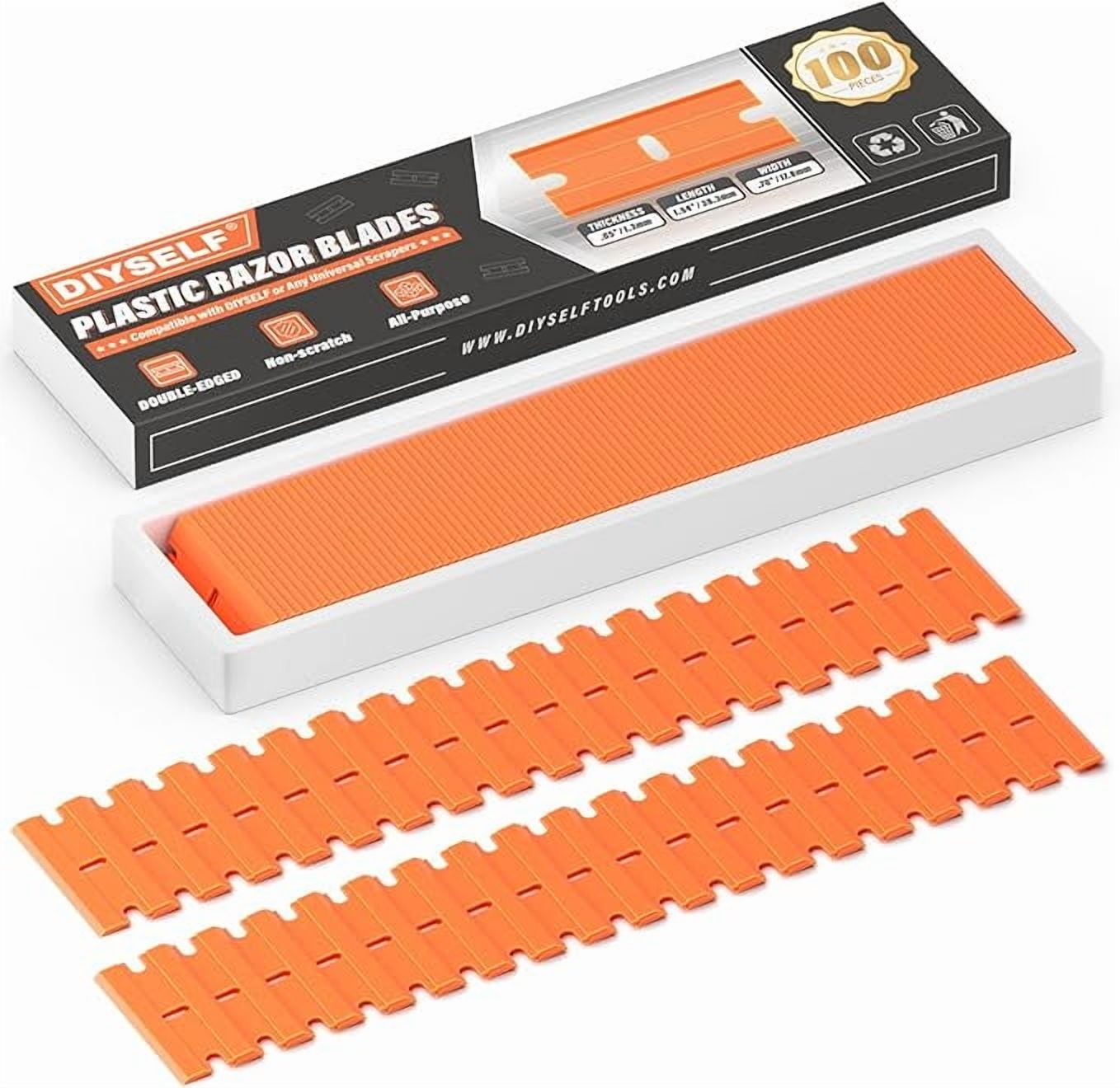 Plastic Razor Blades | 200-Piece Blade Replacement for Plastic Razor ...