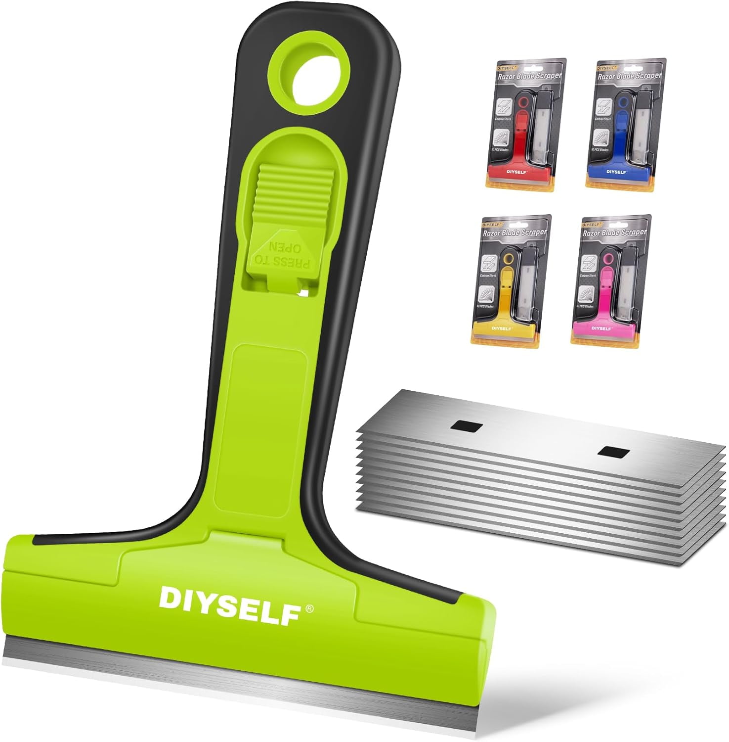DIYSELF Razor Blade Scraper, 1 PCS Razor Scraper with Handle, Razor ...