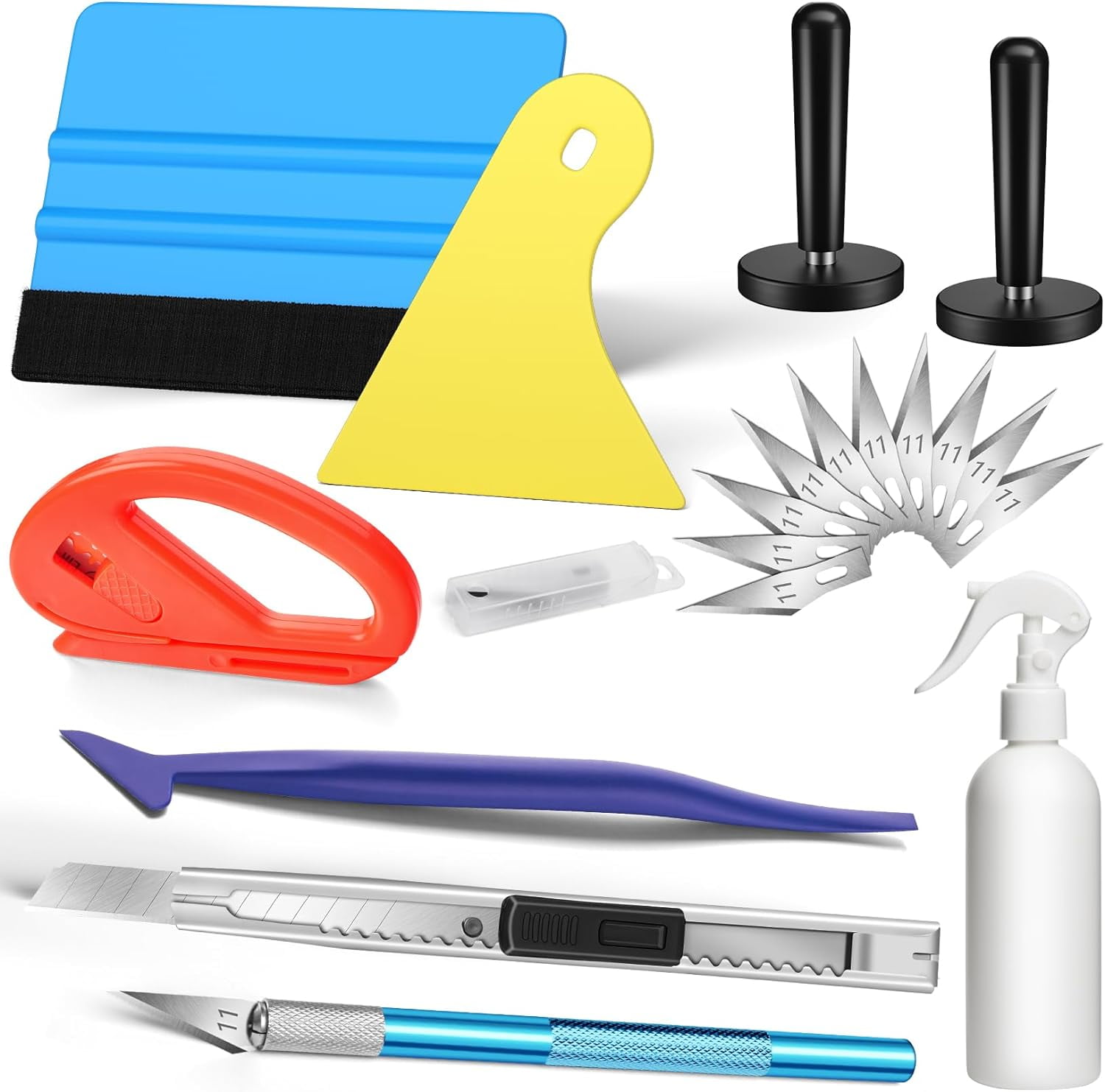 DIYSELF Window Tint Kit, 19 Pcs Vinyl Wrap Tool Kit, Professional Car ...