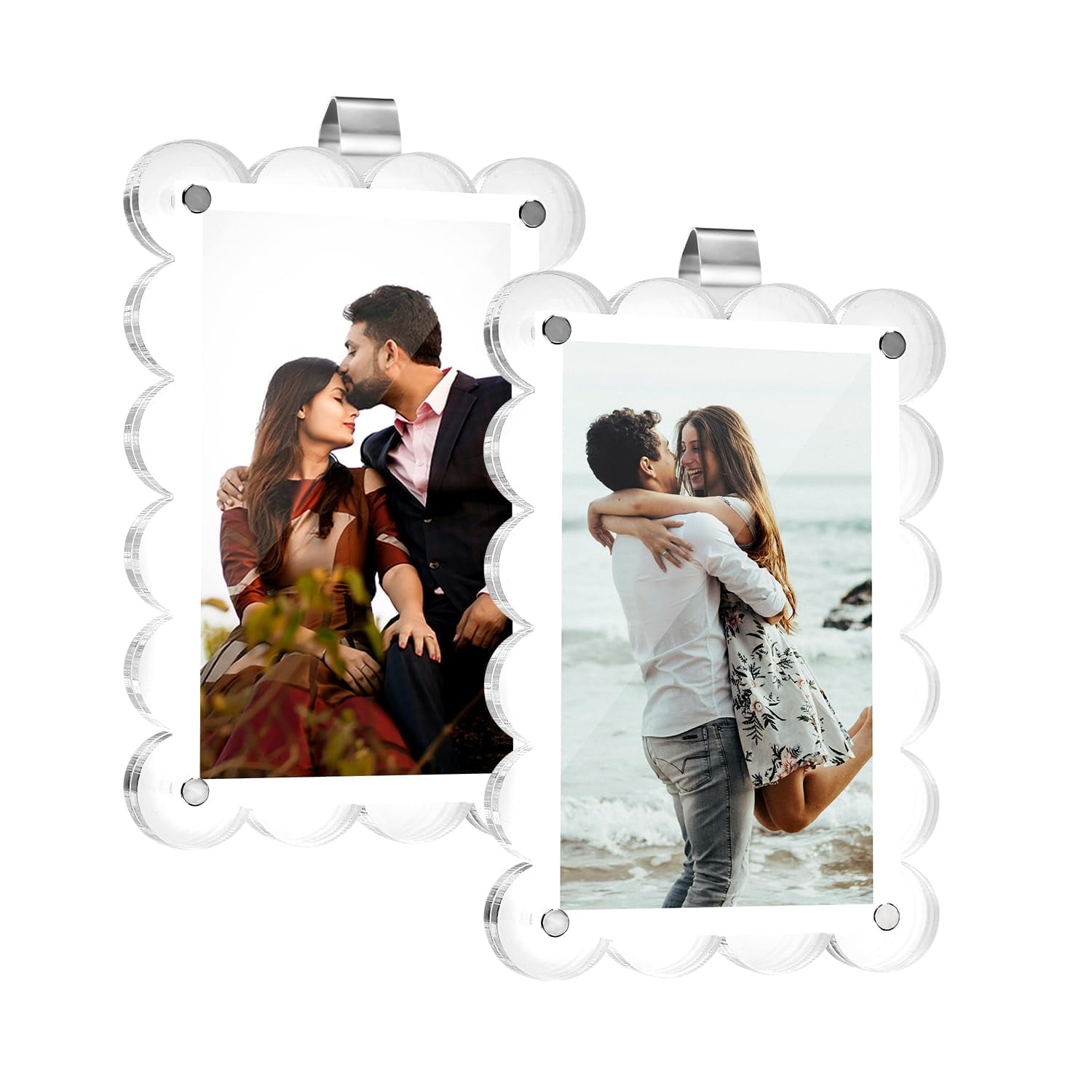 DIYSMART 2pcs Car Sun Visor Photo Holder, Wavy Acrylic Car Visor ...