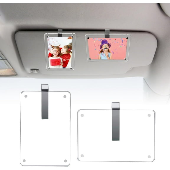 Betus 2 Pack Car Picture Holder, 2.4 x 3.5 Inch Acrylic Magnetic Photo ...
