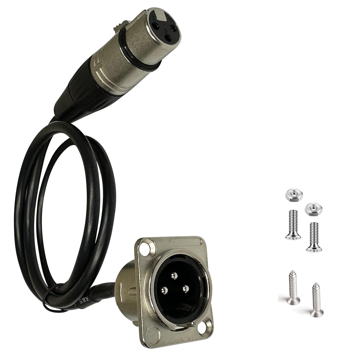 DIYTECH Premium XLR Pass Through Connector, XLR Panel Mount, Male to ...