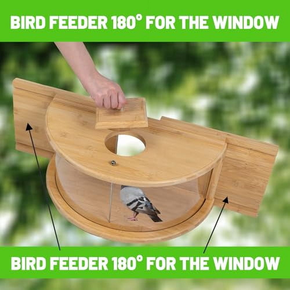 DIYTuning Bird Cage Indoor Bird Feeder with Window View Cage with 180 ...