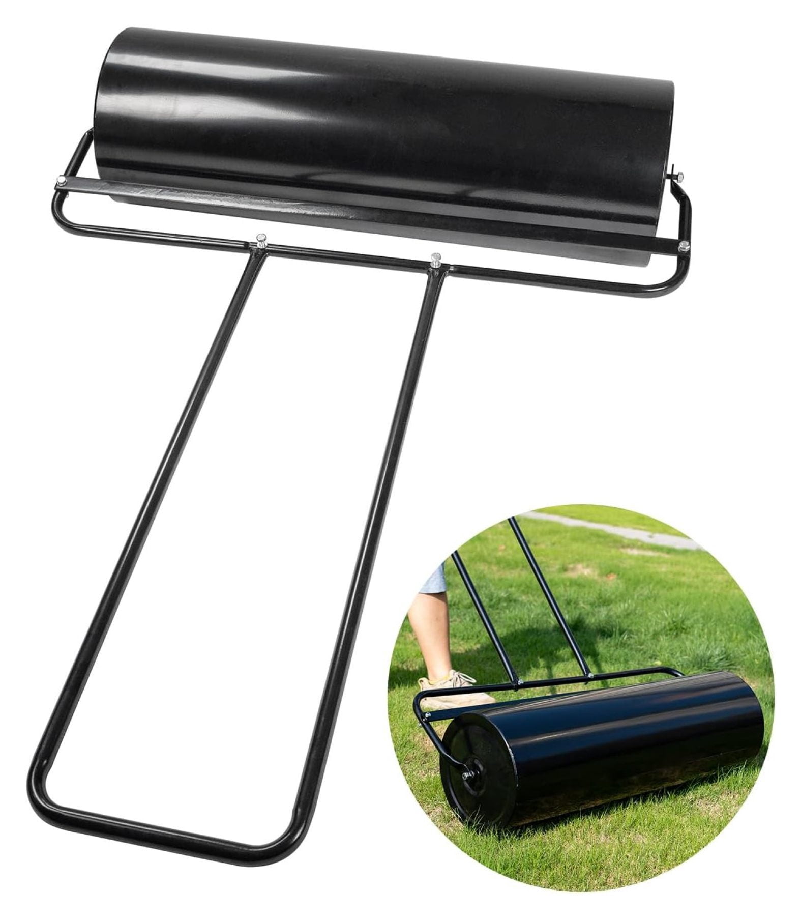DIYTuning Heavy-Duty Lawn 17 Gallon/63 L Push/Tow Behind Water/Sand ...