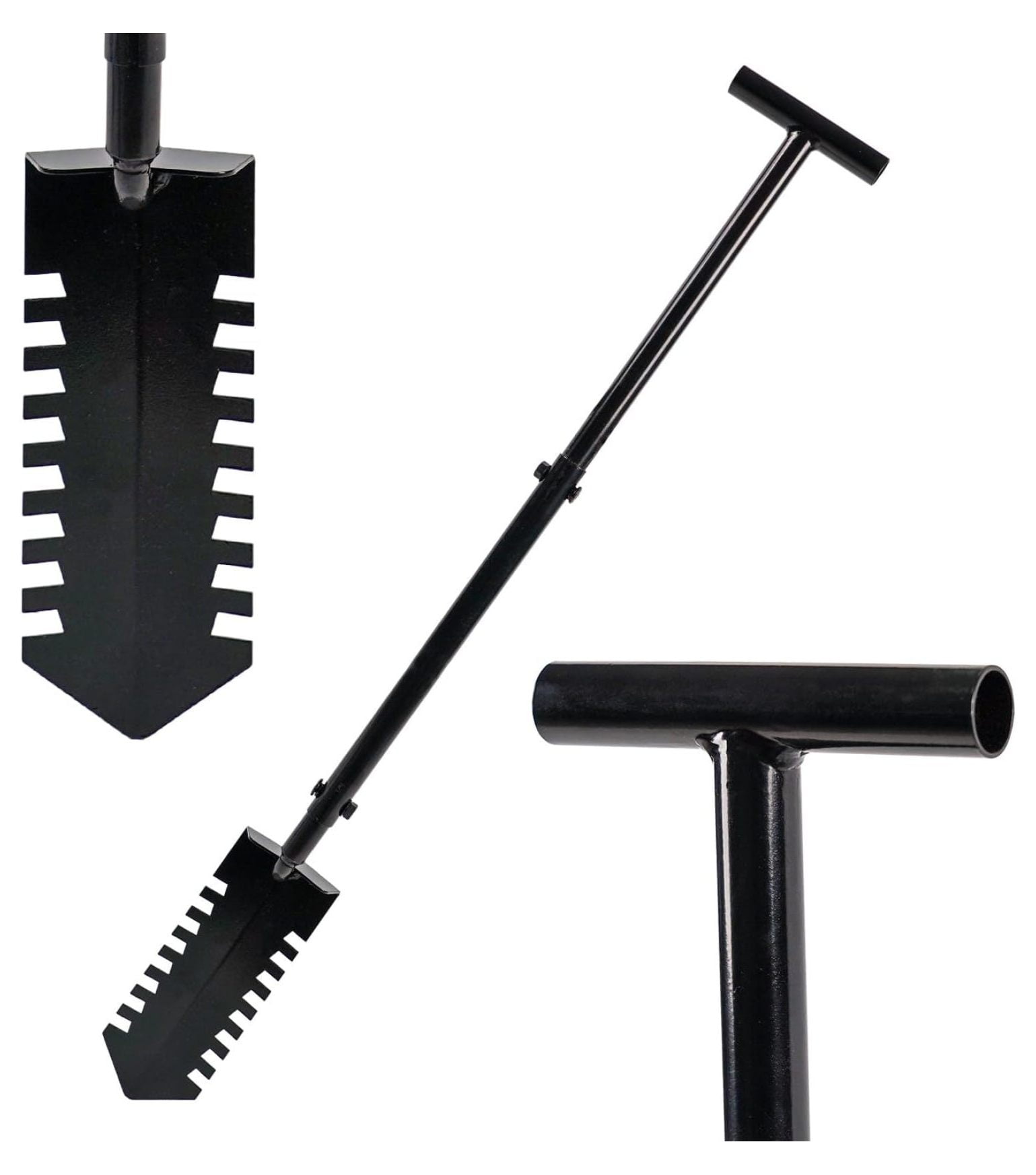 DIYTuning Metal Detecting Shovel Digging Tool with Double Serrated ...