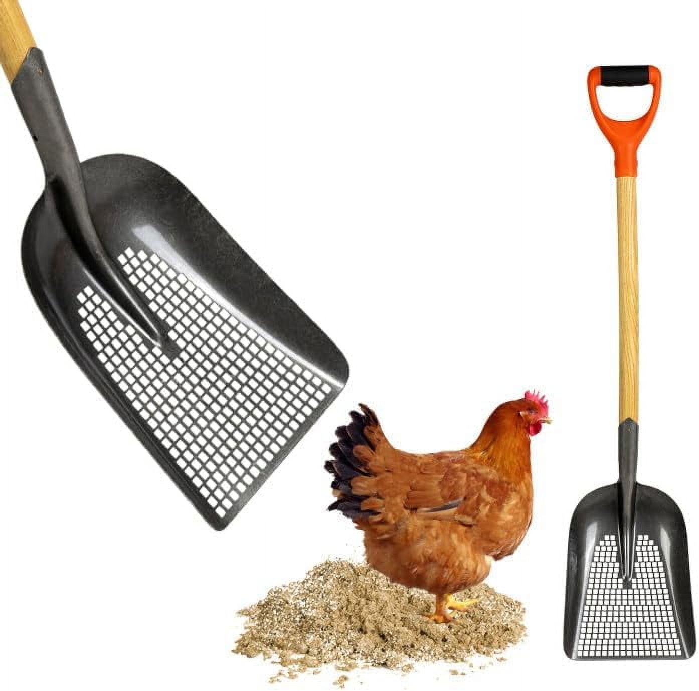 DIYTuning Metal Sieve Shovel for Chicken Coop, Sand Sifting Shovel ...