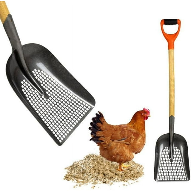 DIYTuning Metal Sieve Shovel for Chicken Coop, Sand Sifting Shovel ...