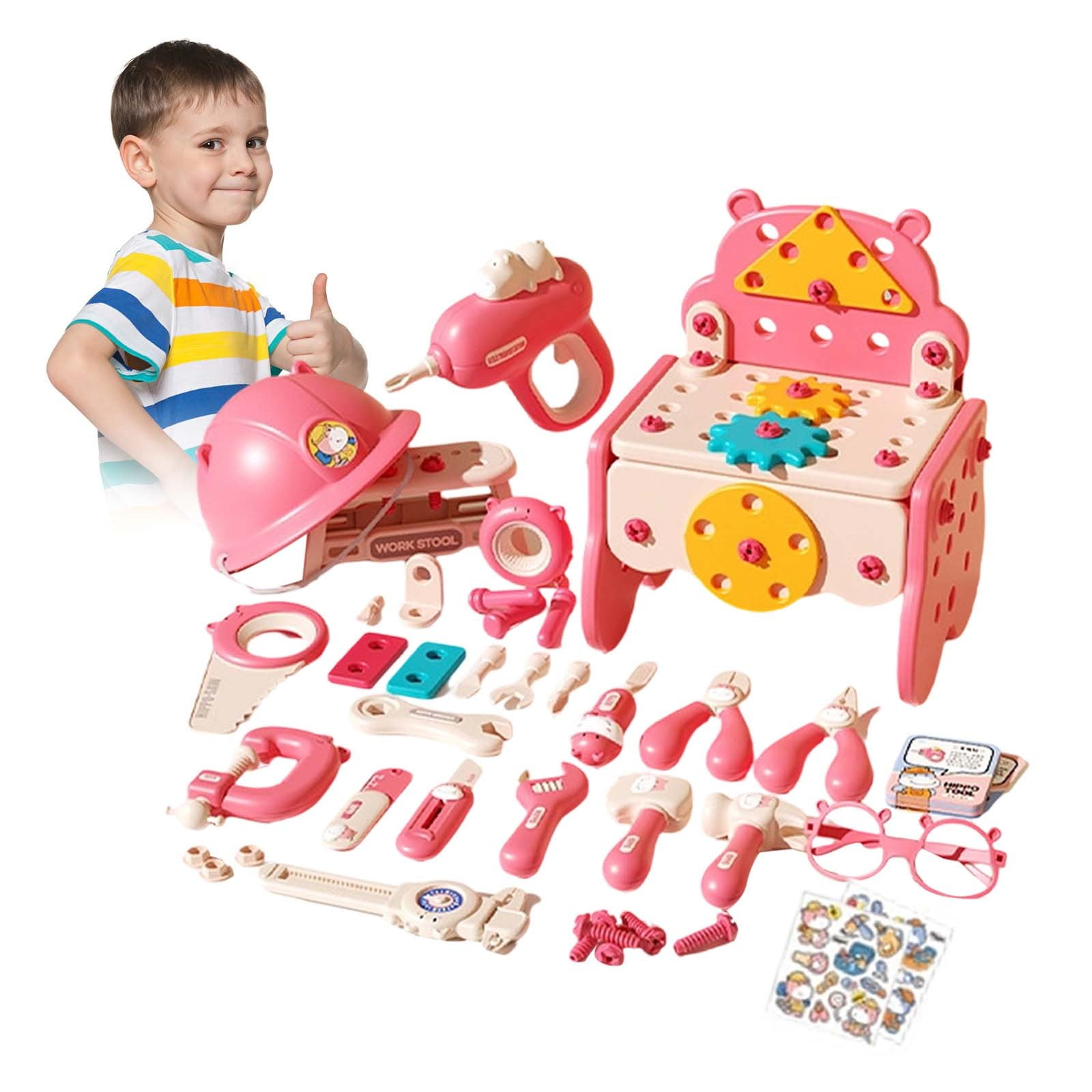 DIYative Hippo All in One Tool Hub DIY Montessori 92Pcs Tool Box Set ...