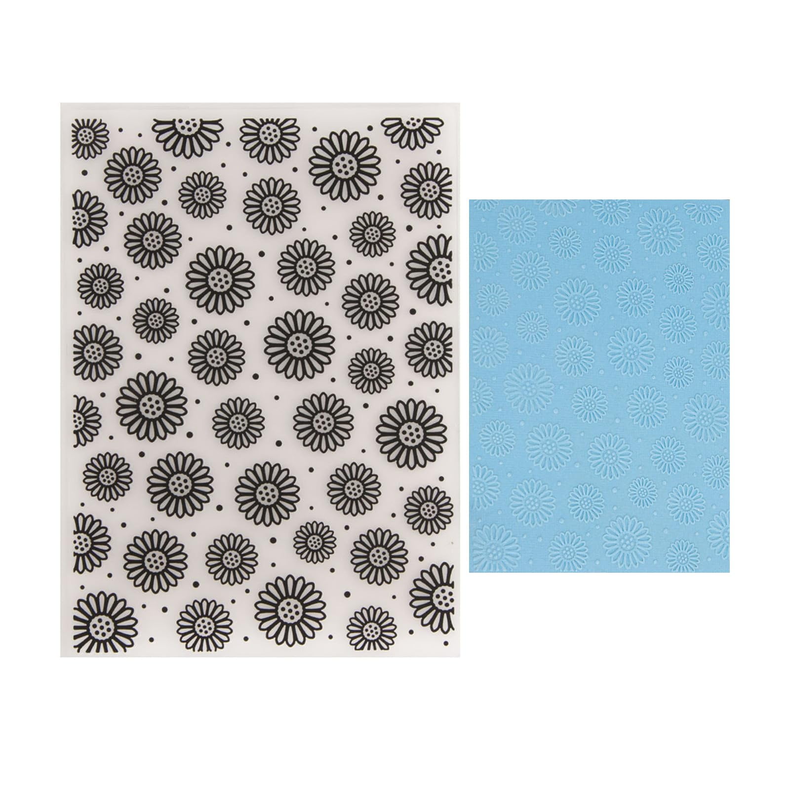 DIYology Daisy Flowers Texture TSF6 Plastic Embossing Folders for Cards ...
