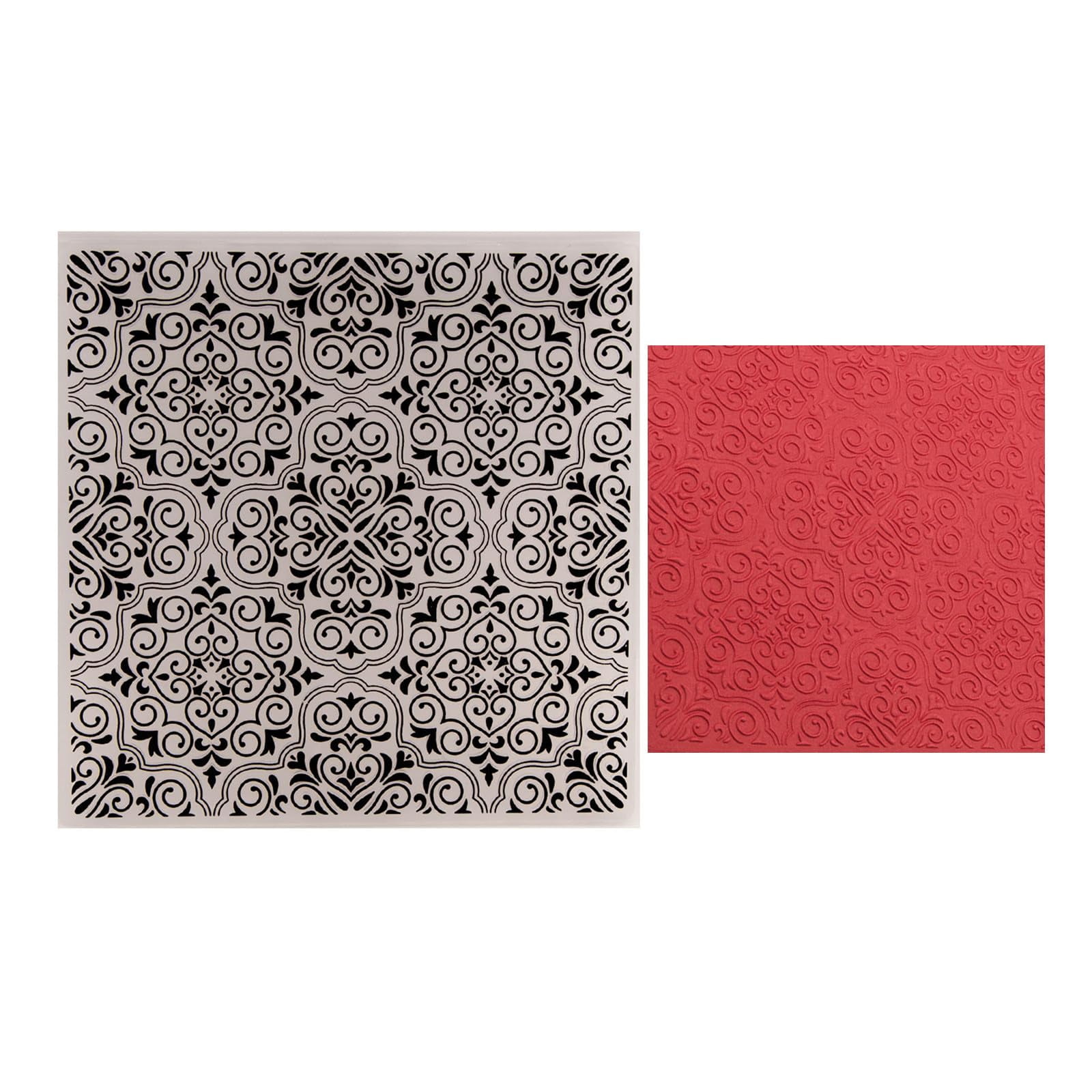 DIYology Retro Style Filigree IFF17 Texture Plastic Embossing Folders ...