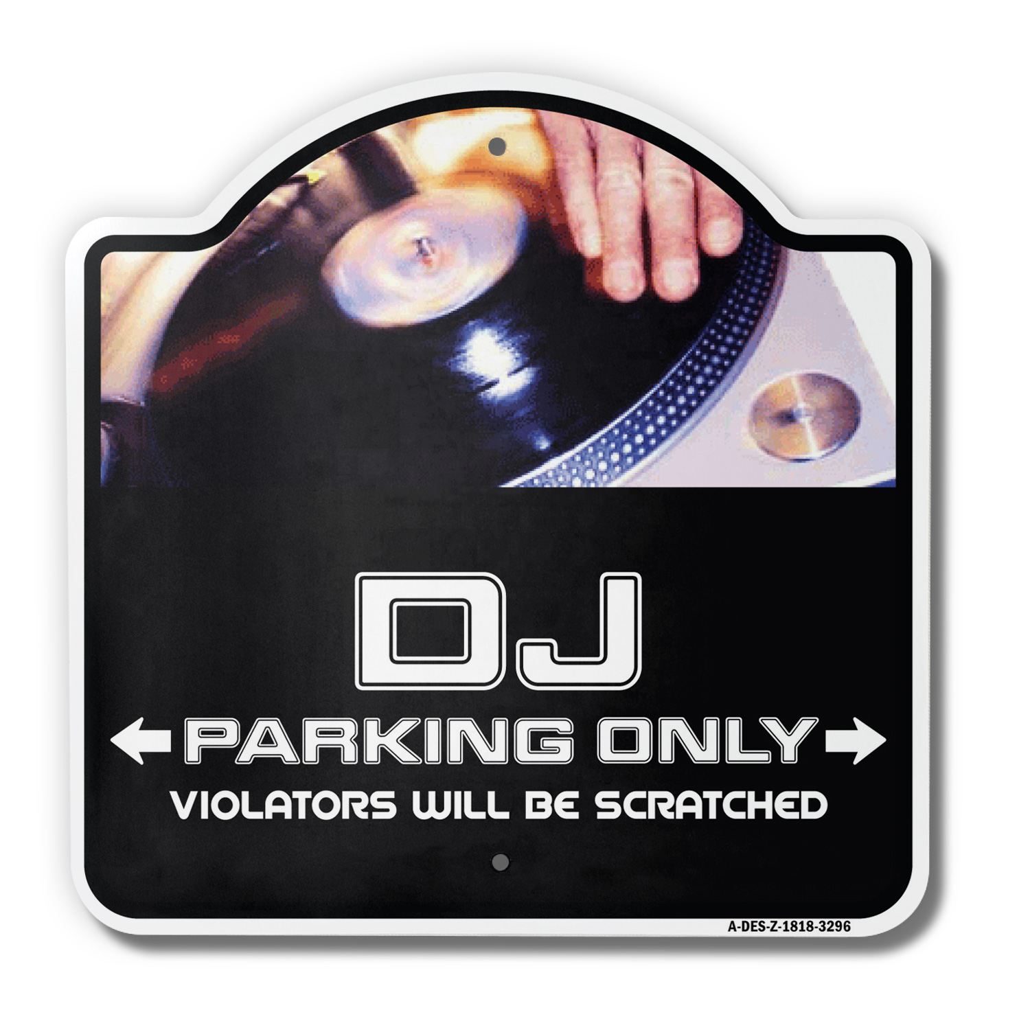 DJ 18" X 18" Heavy-Gauge Aluminum Architectural Sign | SignMission ...