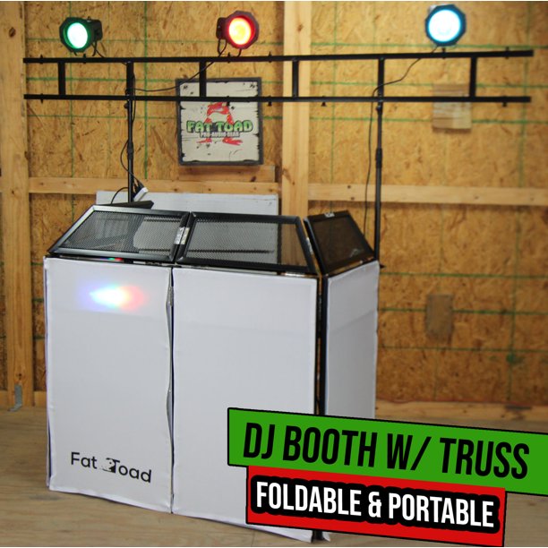 DJ Booth Tabletop With 8FT Lighting Truss Stand Package by FAT TOAD ...