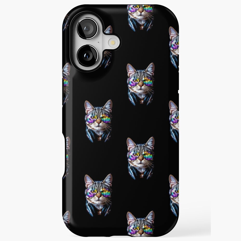 DJ Cat The Coolest Beat Maker Music Feline Phone Case with iPhone 17 to ...