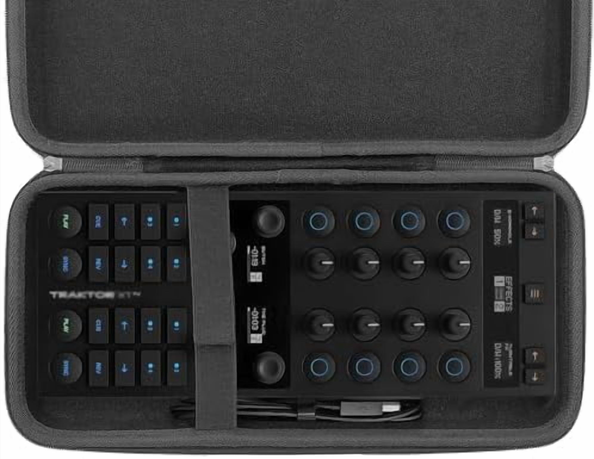 DJ Controller Hardshell Case, compatible with NI TRAKTOR Z1 MK3, F1 and X1 controllers, provides ...