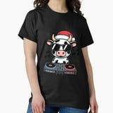 DJ Cow Christmas Edition Cute Chibi Music Lover Reindeer Style Design ...