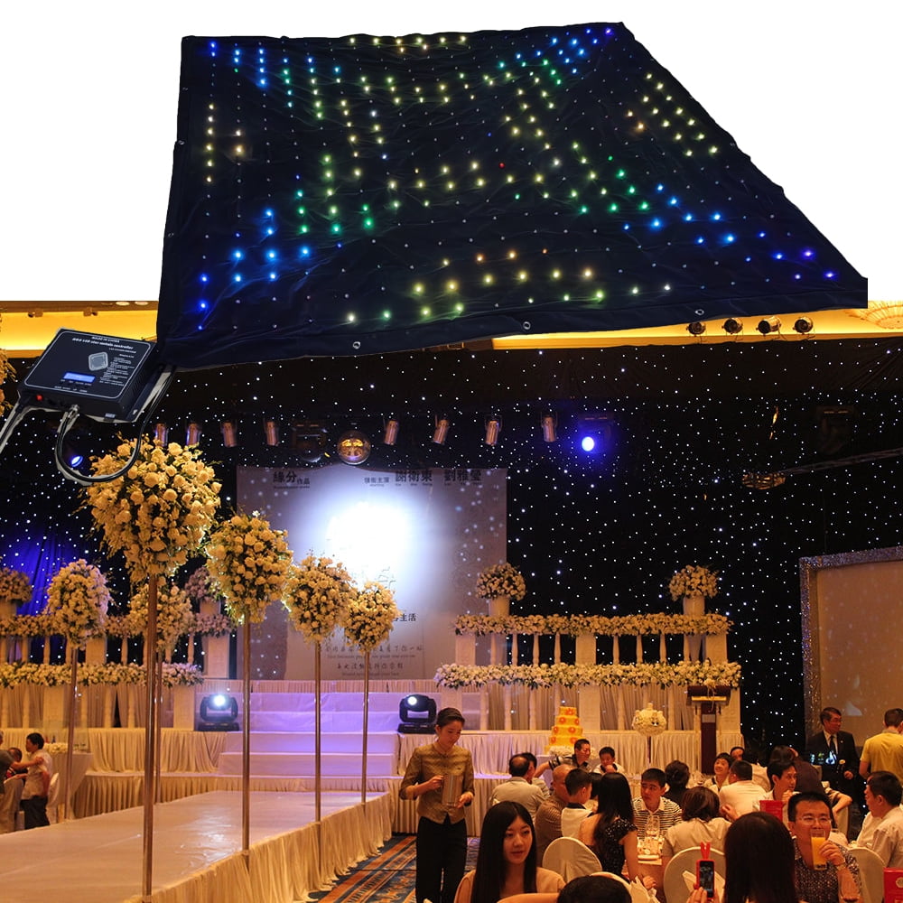 DJ Curtain P10 LED Pattern Curtain Fabric Video Screen 3.28ftx6.56ft ...