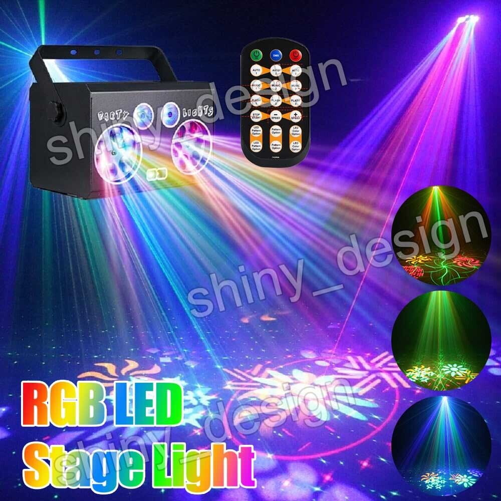 DJ Disco Party Lights RGB LED Stage Strobe Light Laser Projector Show ...