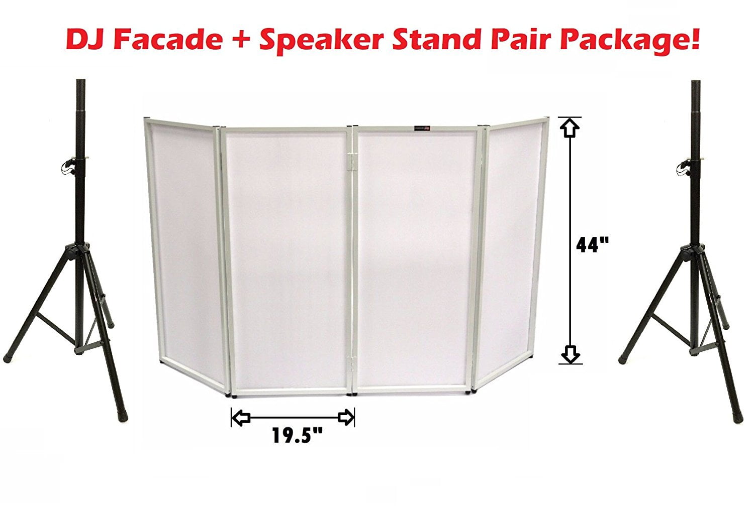 DJ Event Facade White Scrim Metal Frame Booth+Travel Bag Case+Two ...