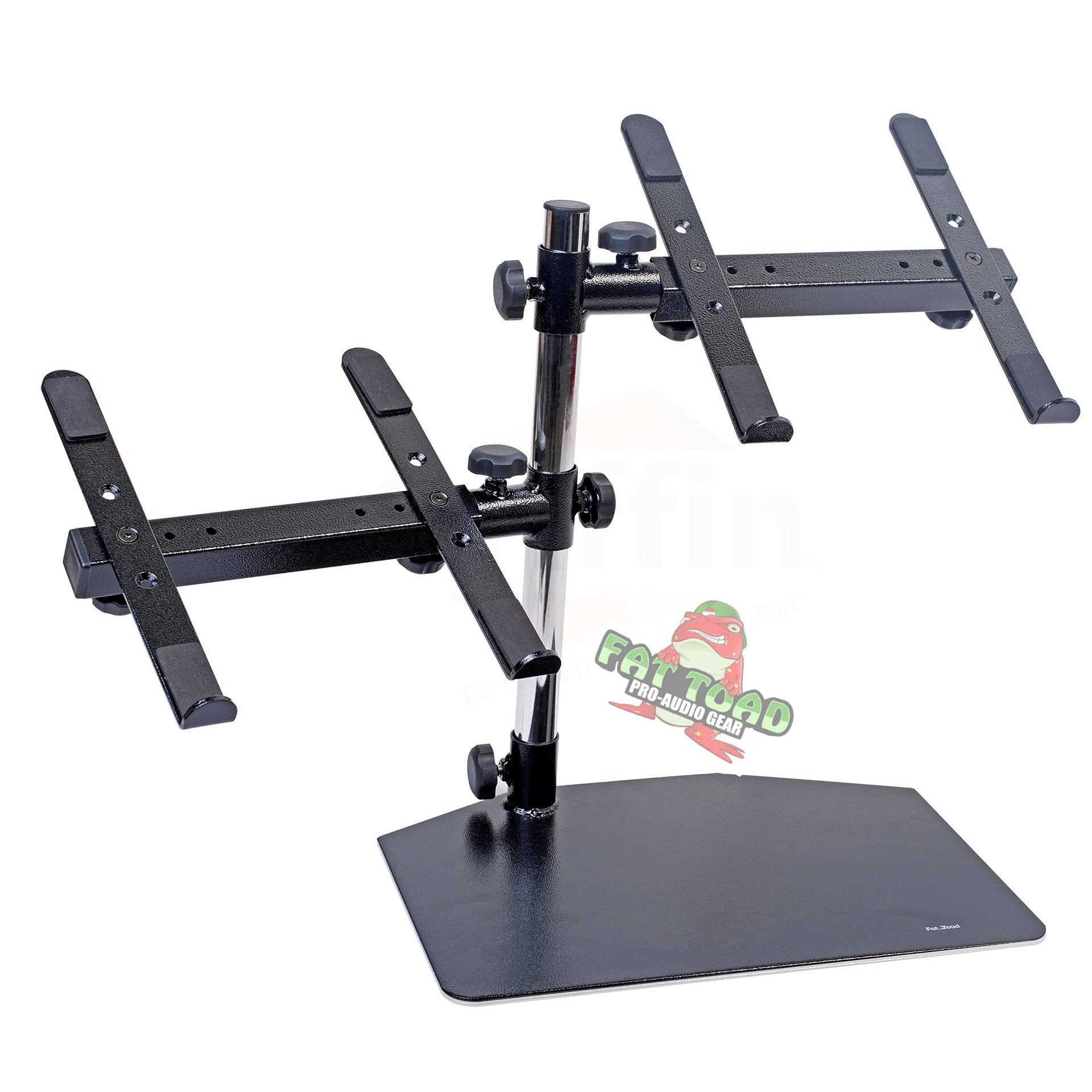 DJ Laptop Stand 2 Tier Adjustable Rack for Music Studio, Portable ...