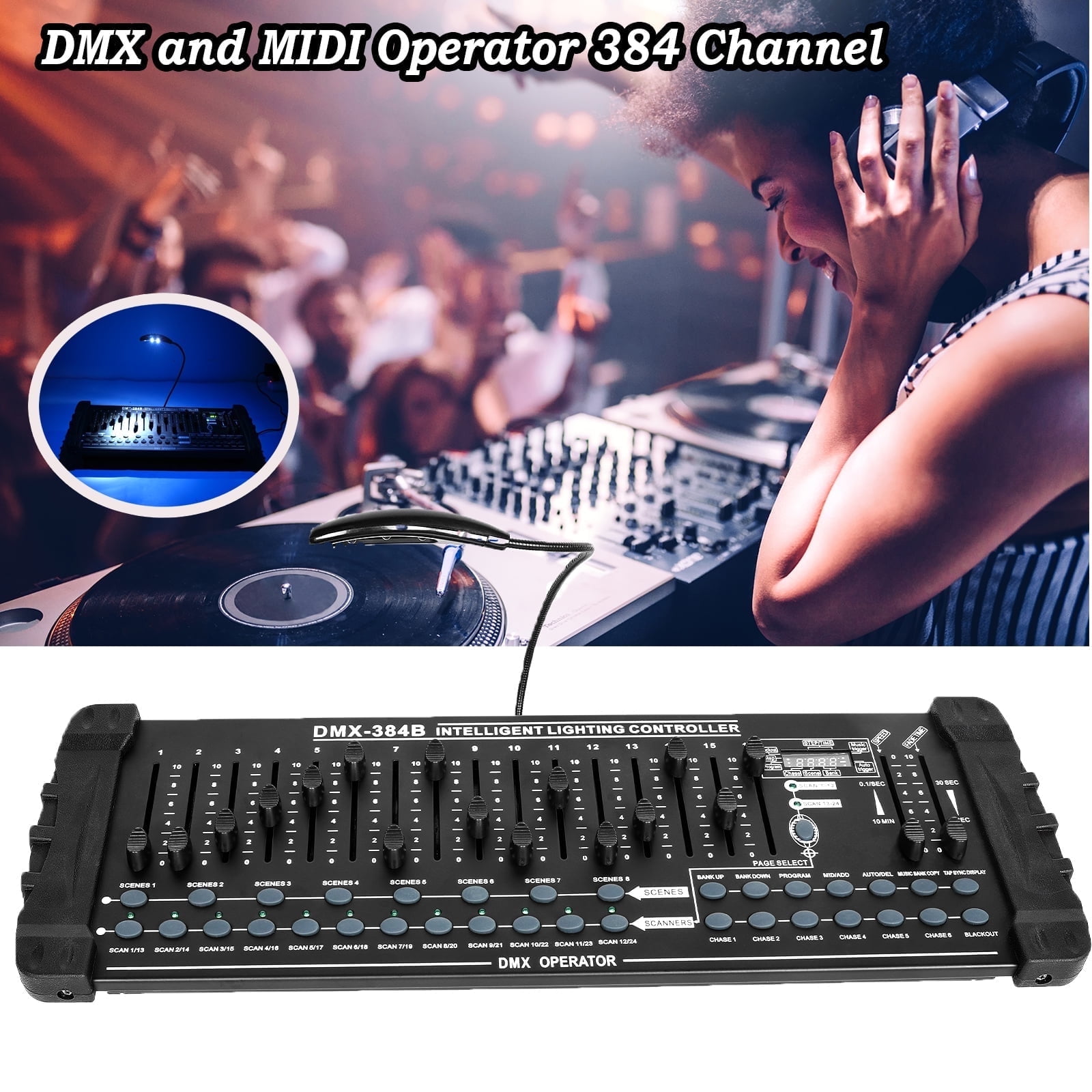 DJ Lighting Controller,DMX and MIDI Operator 384 Channel Lighting Controller for Live Concerts ...