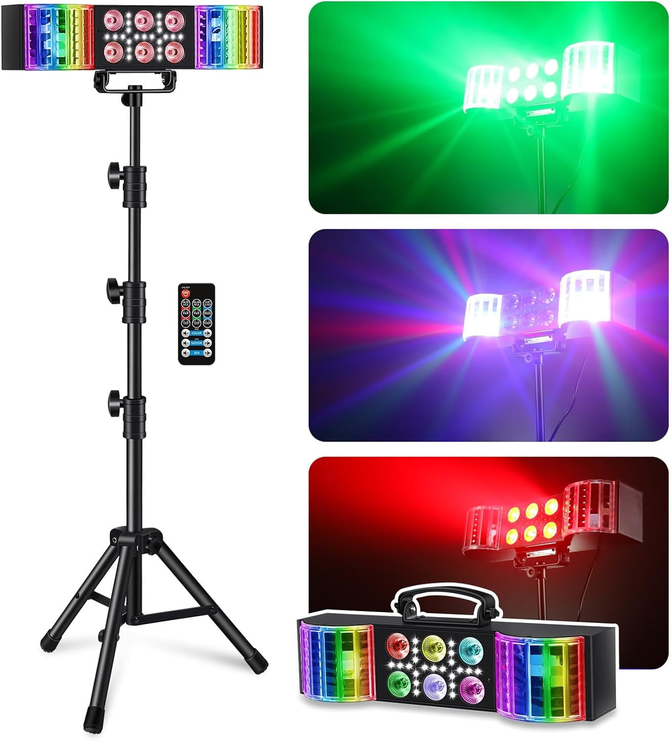 DJ Lights with LED Light Set Remote Control DJ Lights for Parties Sound ...