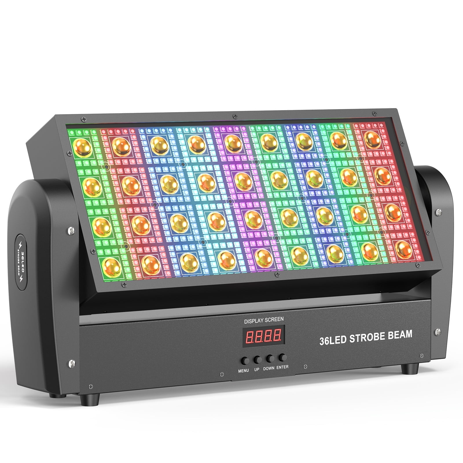 DJ Lights for Stage Lighting, 200W 36 LED Strobe Beam Light by Sound Activated DMX w/ 54 Built ...