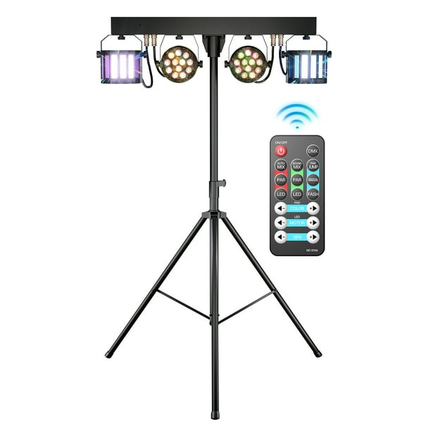 DJ Lights with Stand, 24PCS+8PCS RGBW Party Bar Light Set,Sound ...