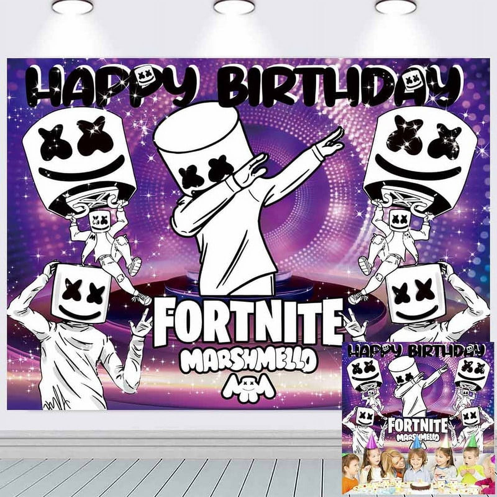 DJ Marshmello Birthday Banner Backdrop Background Party Supplies ...