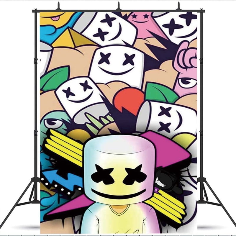 DJ Marshmello Party Supplies Background Backdrop Taspestry Banner ...