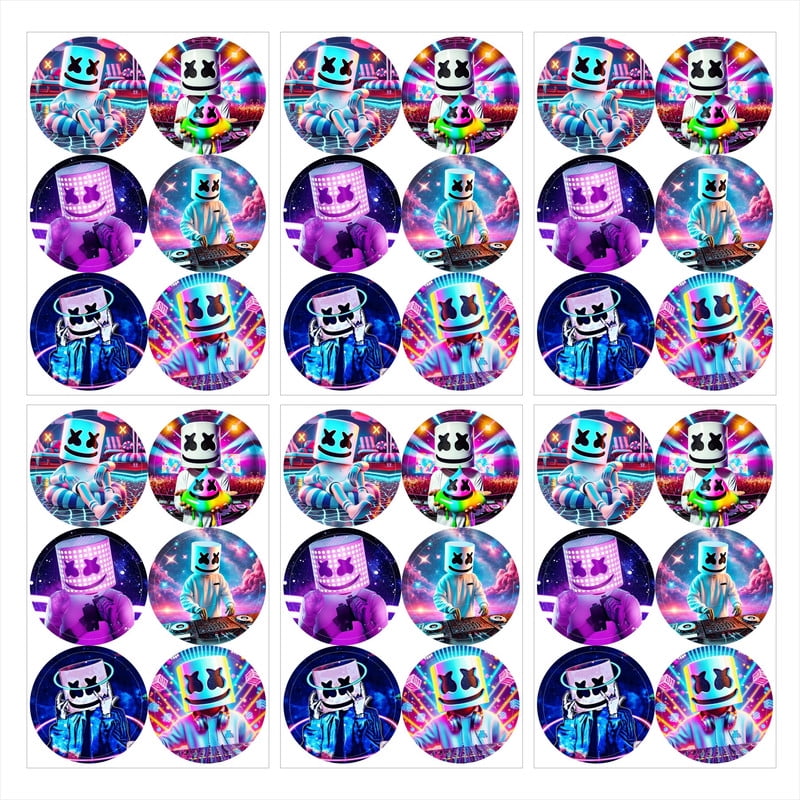 DJ Marshmello Stickers Party Favors Labels Birthday Thank You Themed ...