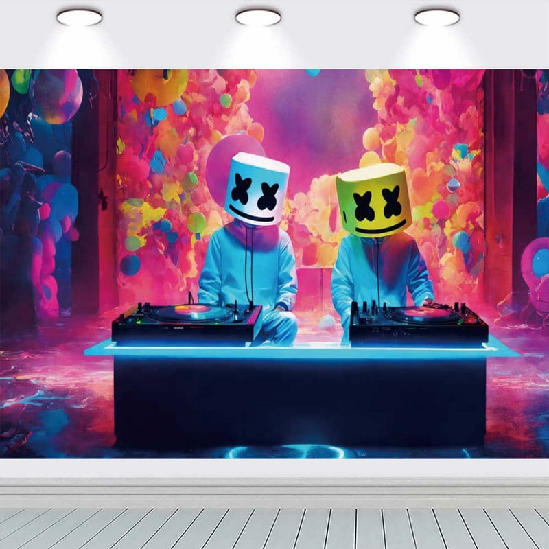 DJ Marshmello Taspestry Wall Decor Backdrop Banner Party Supplies ...