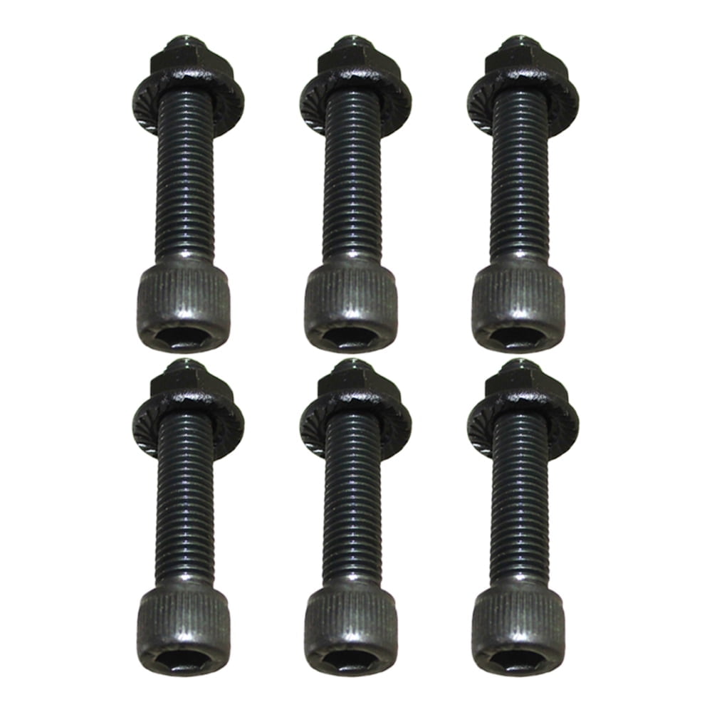 DJ-Motor 6pcs 1/4-28 x 1.25" Serrated Hex Flange Racing Wheel Stud ...