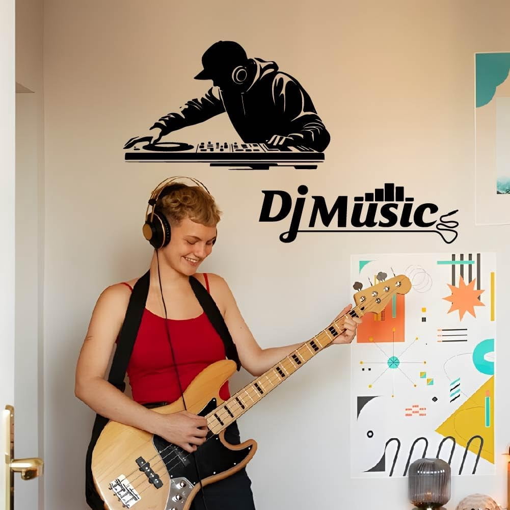 DJ Music Wall Decor DJ Music Wall Sticker DJing Decals Disc Jockey ...
