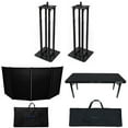 DJ Package w/Black Facade Booth+Bag+2) Totem Stands+Foldable Adjustable ...