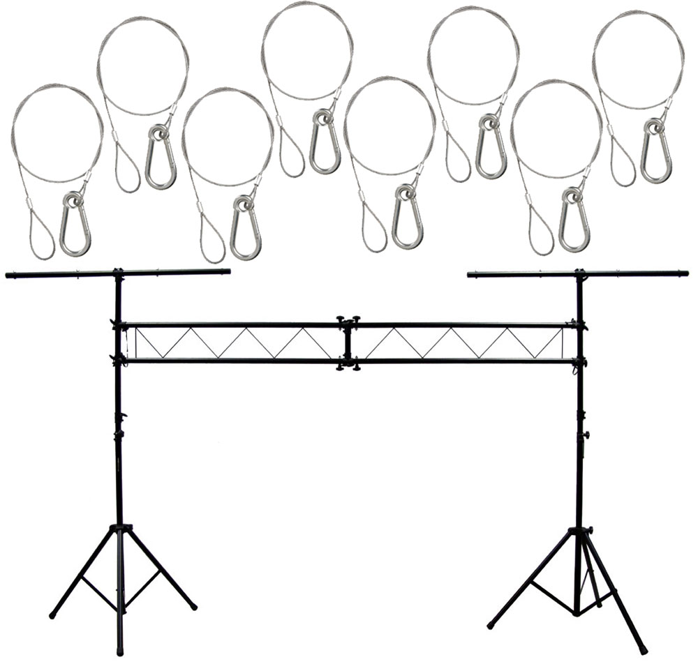 DJ Pro Light Trussing 10 Foot Portable Truss Lighting System (8) Safety ...