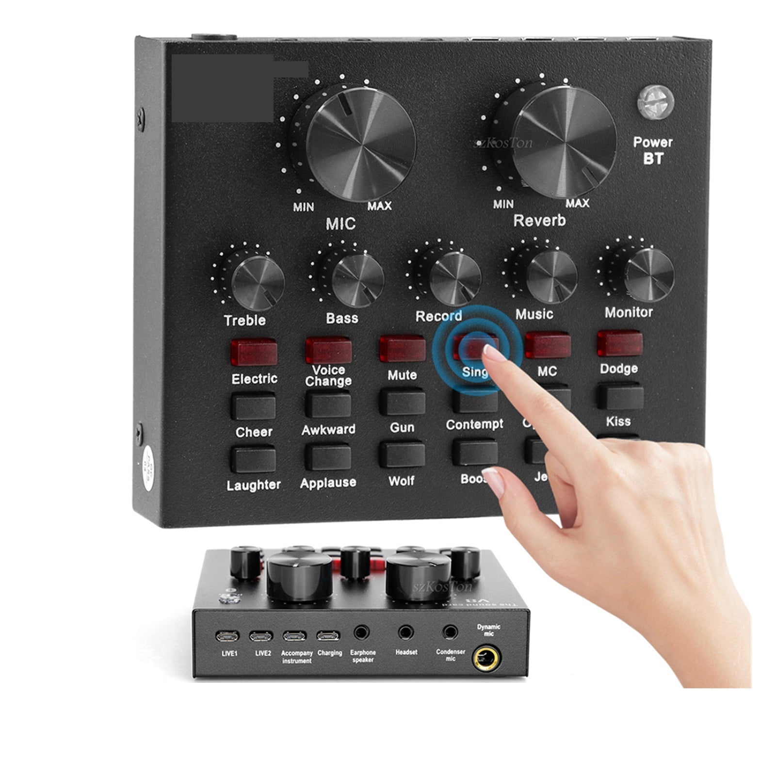 DJ Studio Interface Mixing Console Recording Headphone Microphone ...