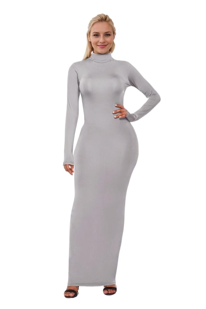 DJBM Women Turtleneck Bodycon Pullover Dress Elegant Sexy Long Sleeve ...