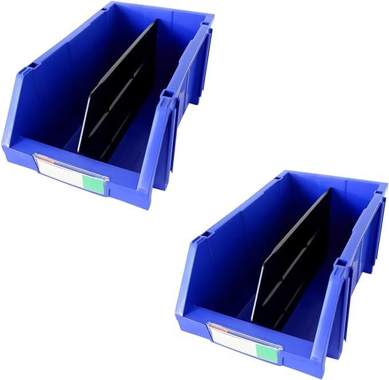 DJC Supply Blue Heavy duty thermoplastic storage bin organizer ...