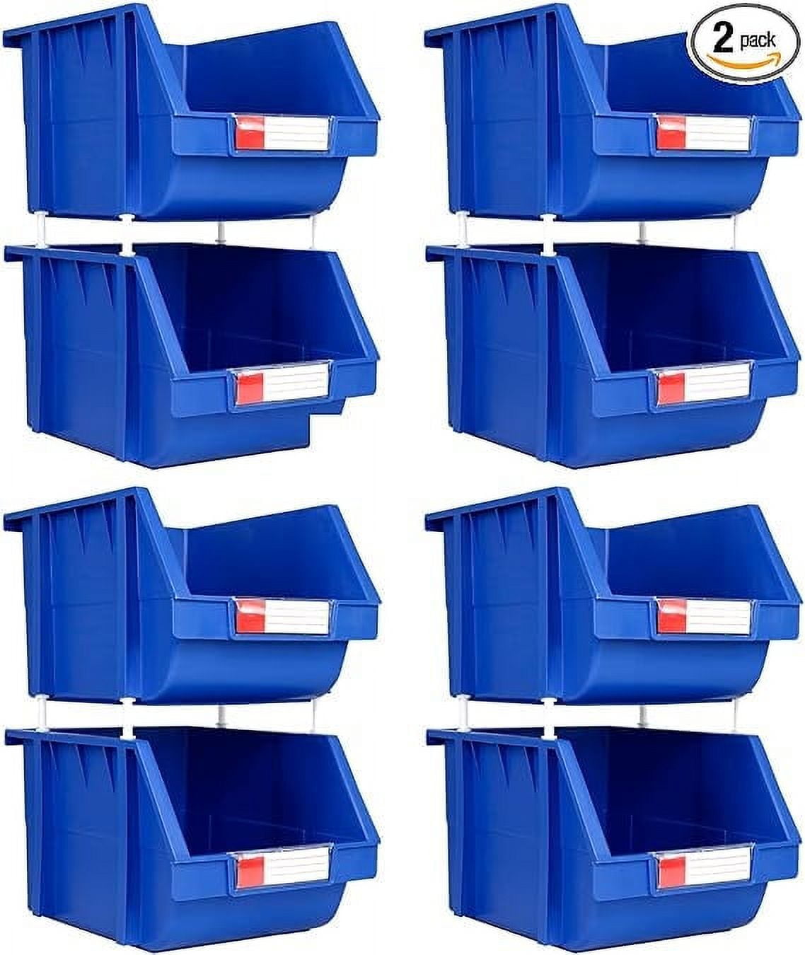 DJC Supply Heavy duty thermoplastic storage bin organizer, Stackable ...