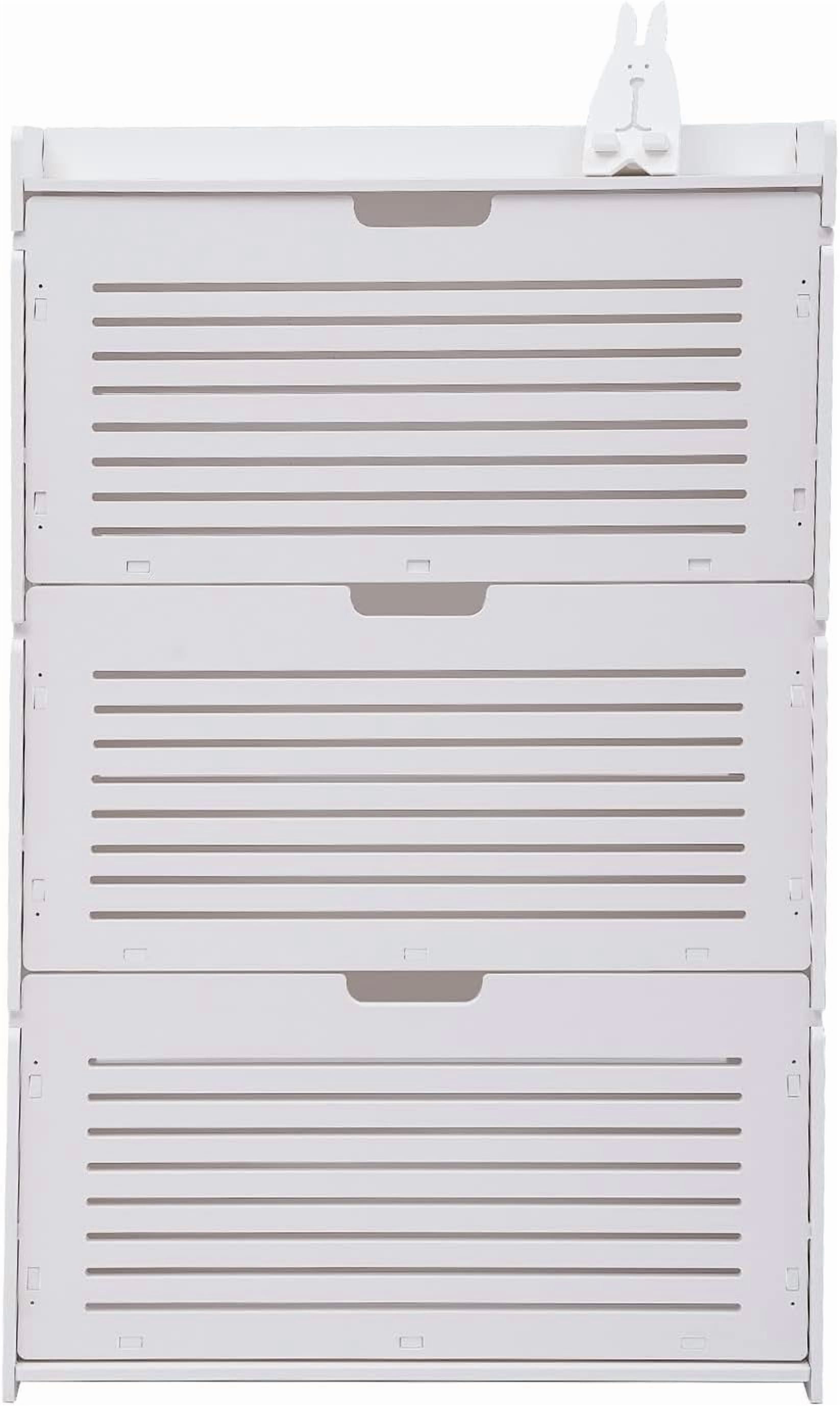DJDG 3-Layer Shoe Storage Cabinet, Slim Shoe Cabinet for Entryway ...