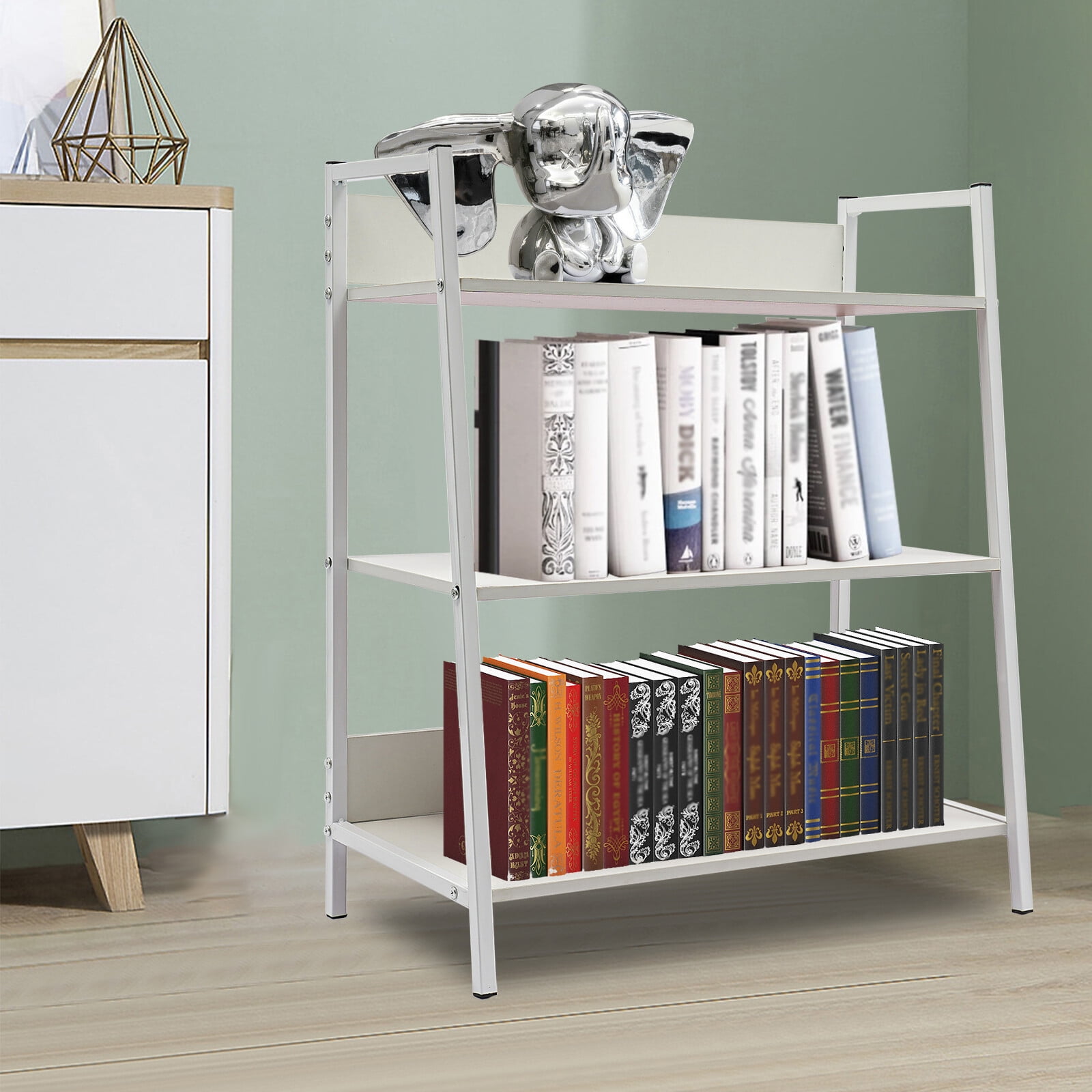 DJDG 3-Tier Bookcase, Book Organizer Rack, Open Shelf Bookcase ...