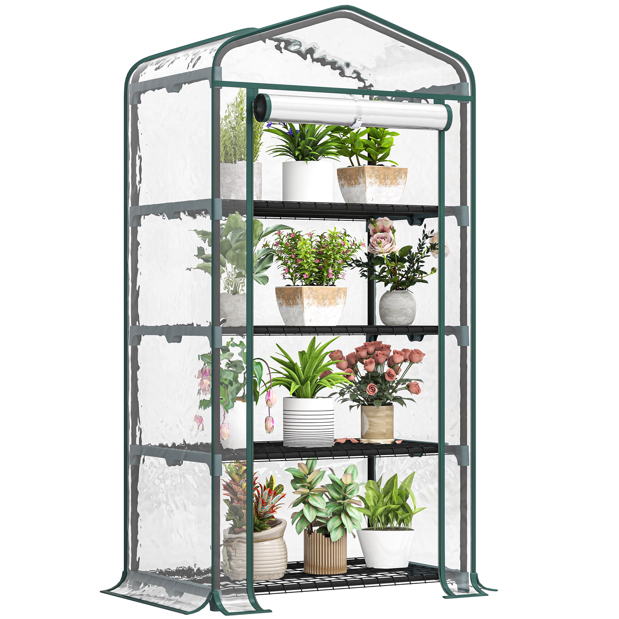 DJDG 4-storey mini greenhouse 62x37x20 inch portable walk-in ...