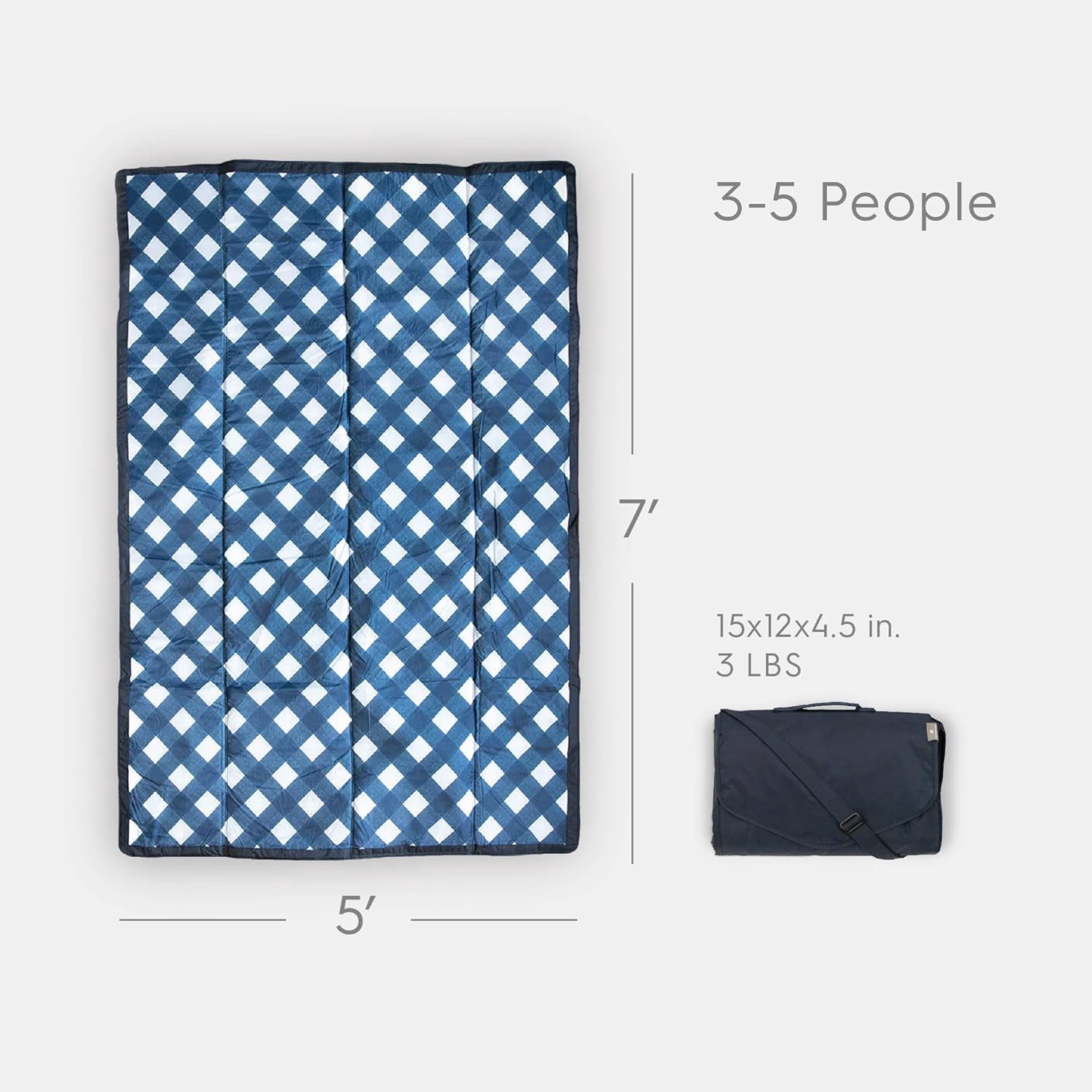 DJDG 5'x7' Premium Outdoor Blanket | Picnic Blanket | 100% Polyester ...