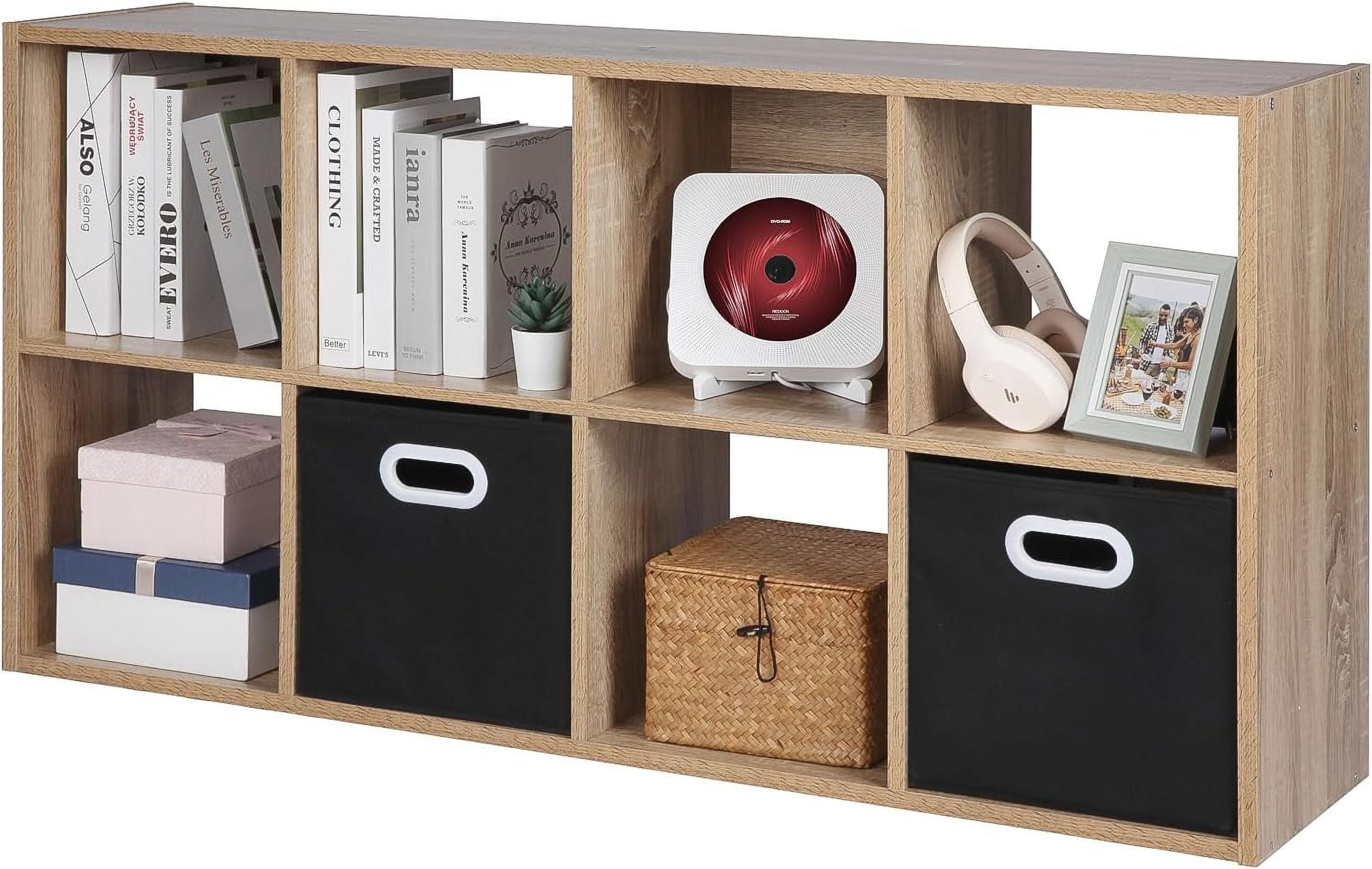 DJDG 8 Cube Storage Bookshelf, Unit Shelf, Wooden Closet Cabinet ...