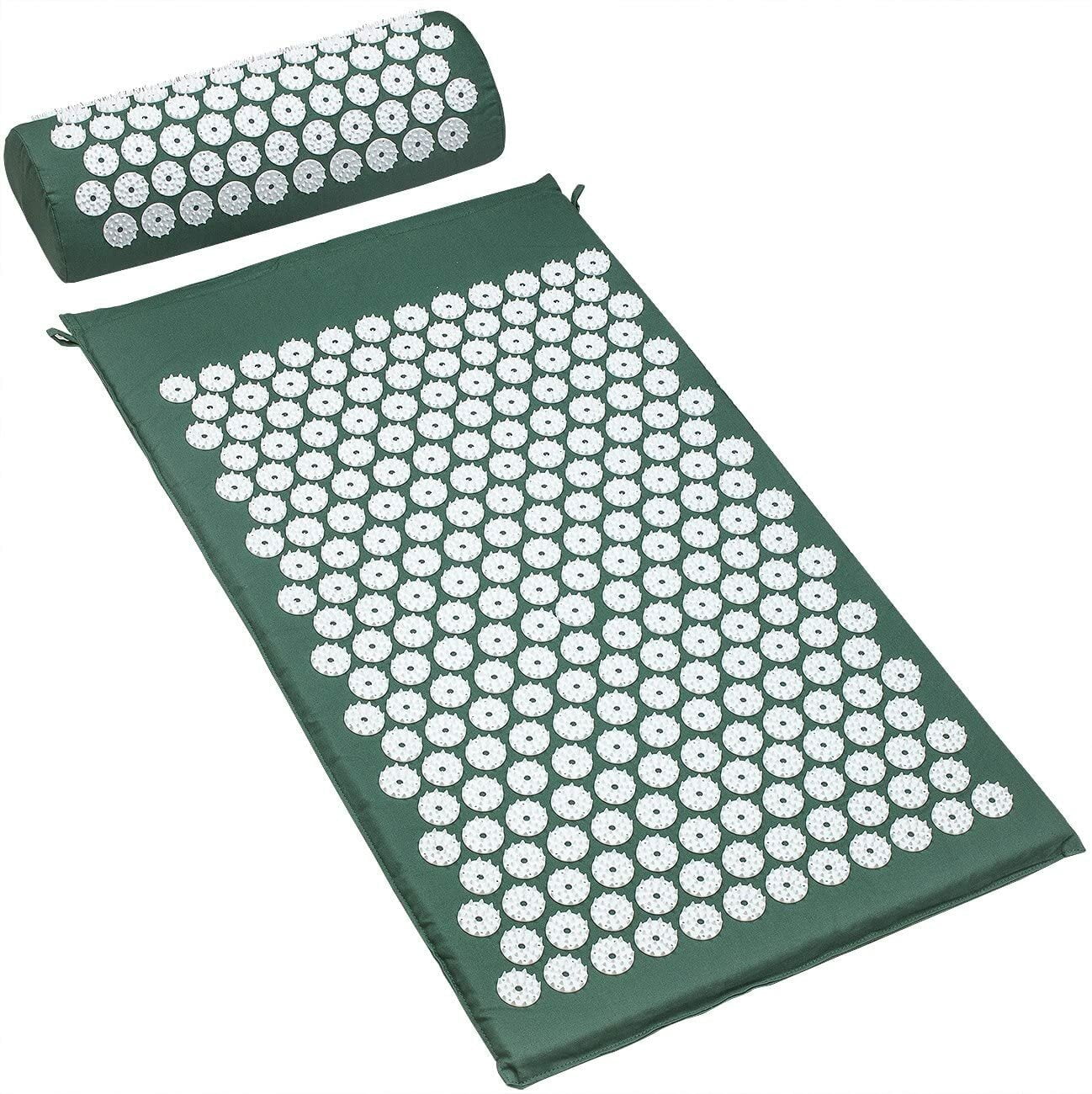 DJDG Back and Neck Pain Relief Acupressure Mat and Pillow Set, Chronic ...