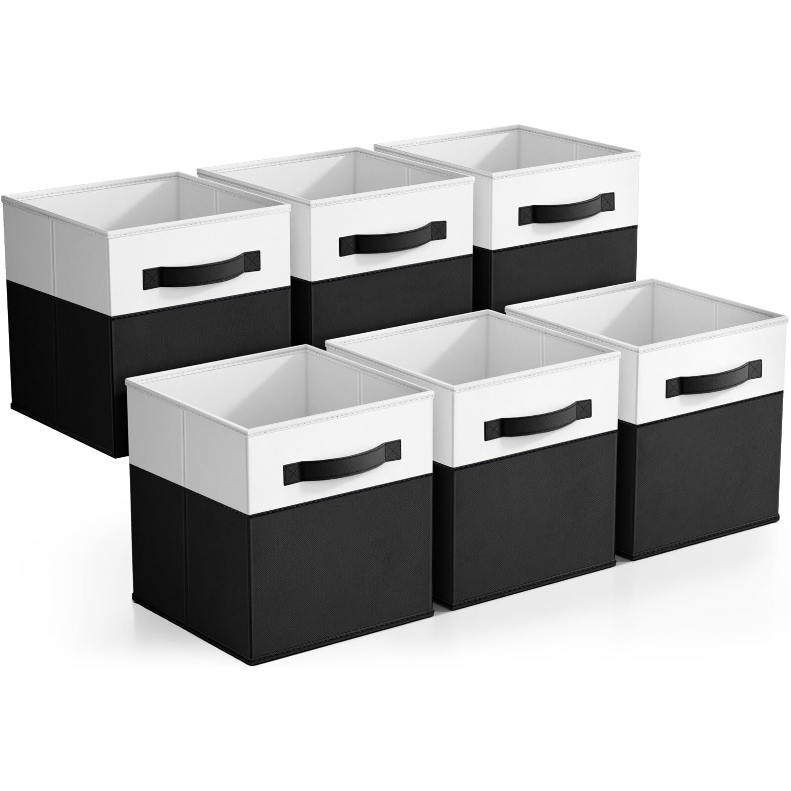 DJDG Foldable Storage Bins – 6-Pack Fabric Storage Cubes, 11-Inch Cube ...