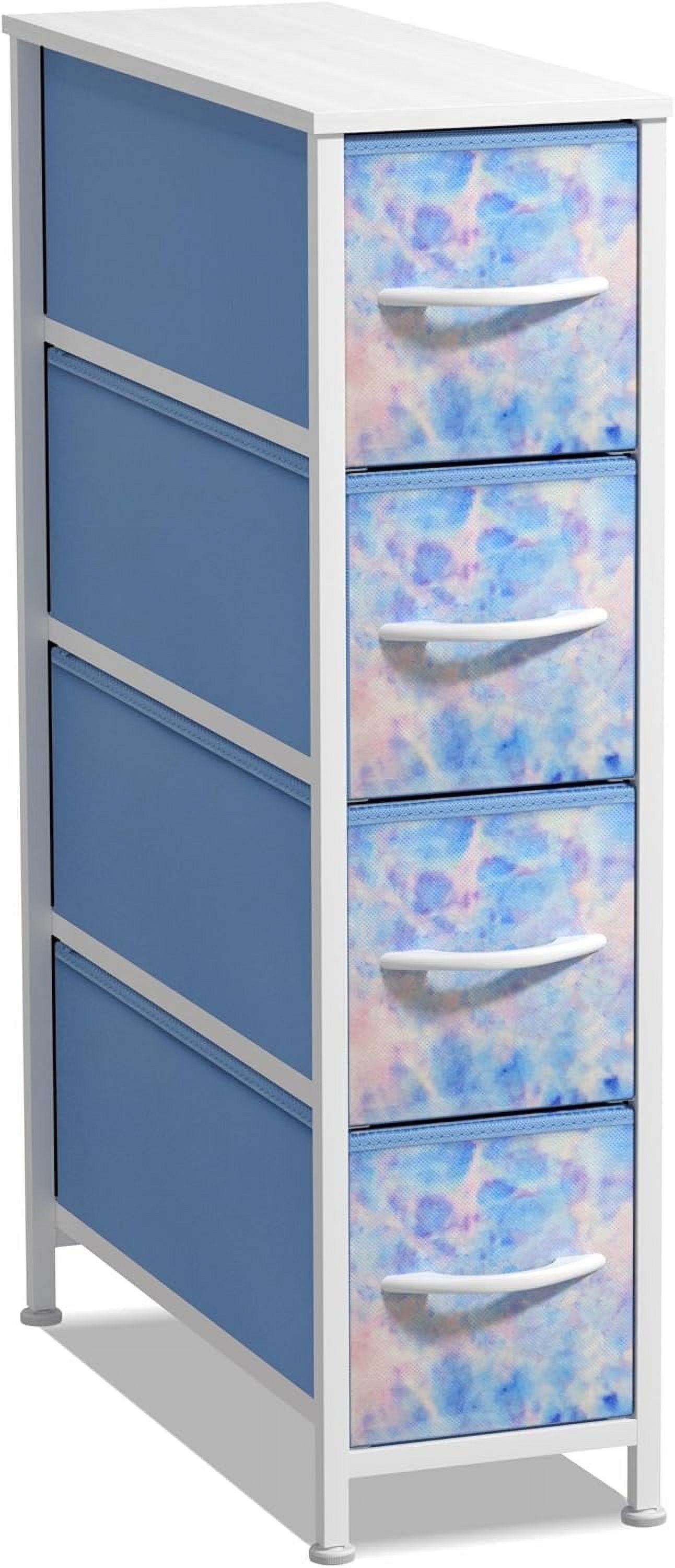 DJDG Kids Narrow Dresser with 4 Drawers - Vertical Slim Storage Chest ...