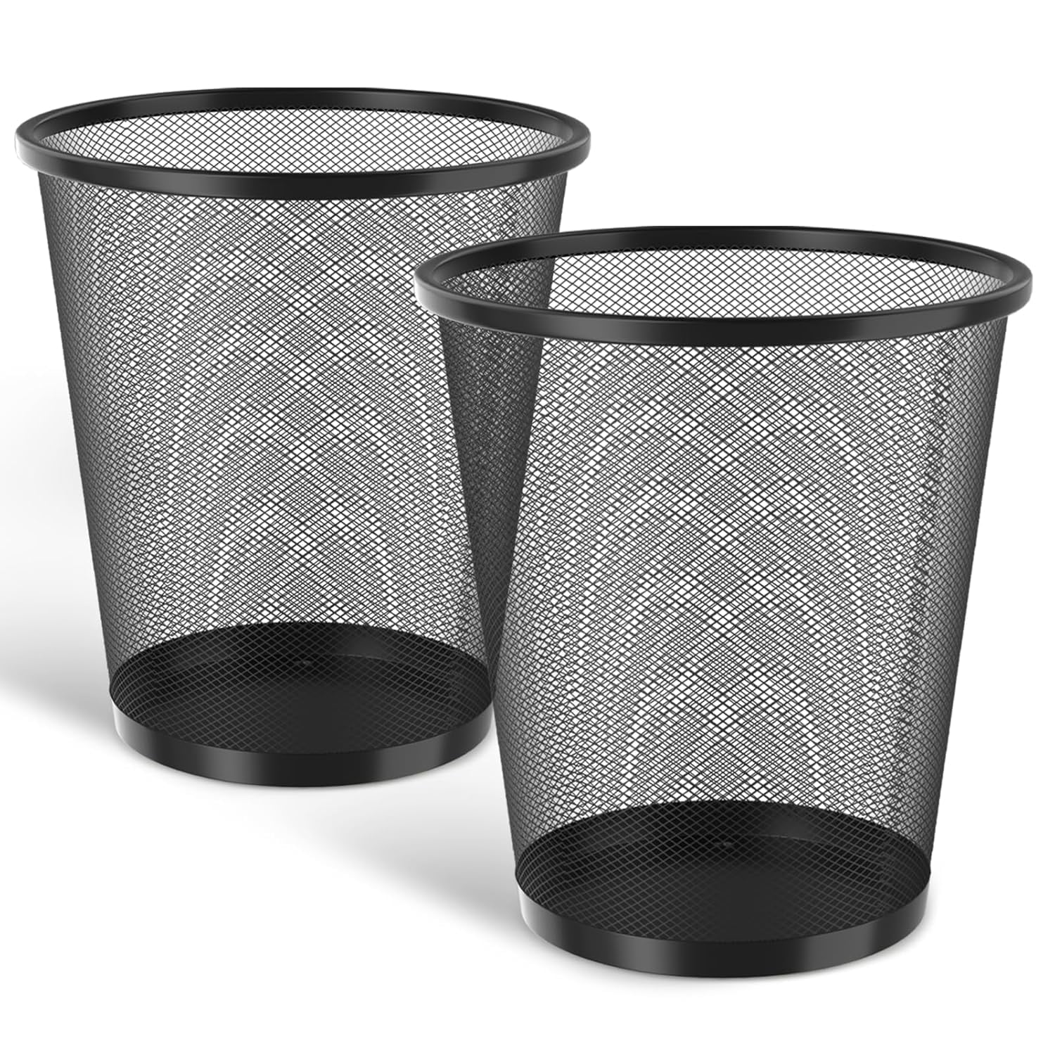 DJDG Mesh Trash Can 5 Gallon Round Waste Basket Metal Waste Bins Hollow ...